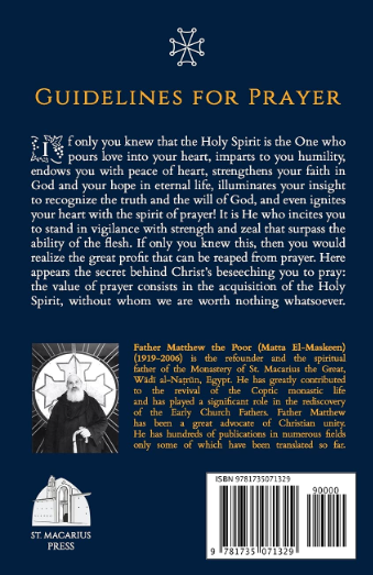 Guidelines for Prayer - Father Matthew the Poor – Archangel Creations