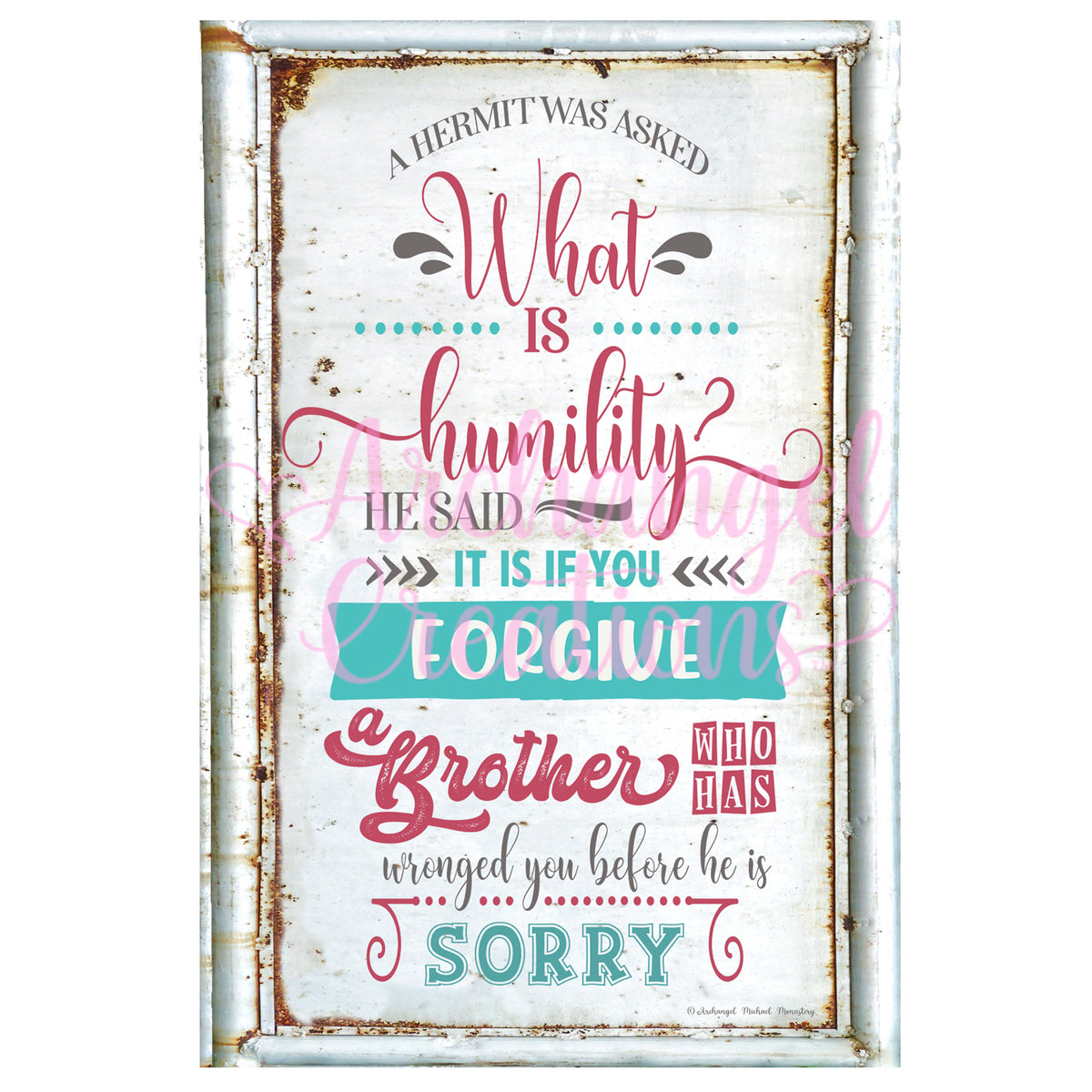 What is Humility? A4 Metal Sign – Archangel Creations